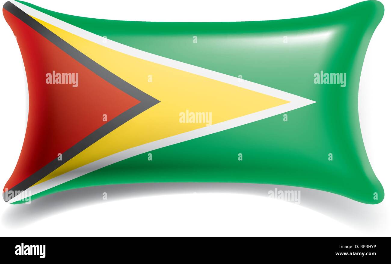 Guyana flag, vector illustration on a white background Stock Vector ...