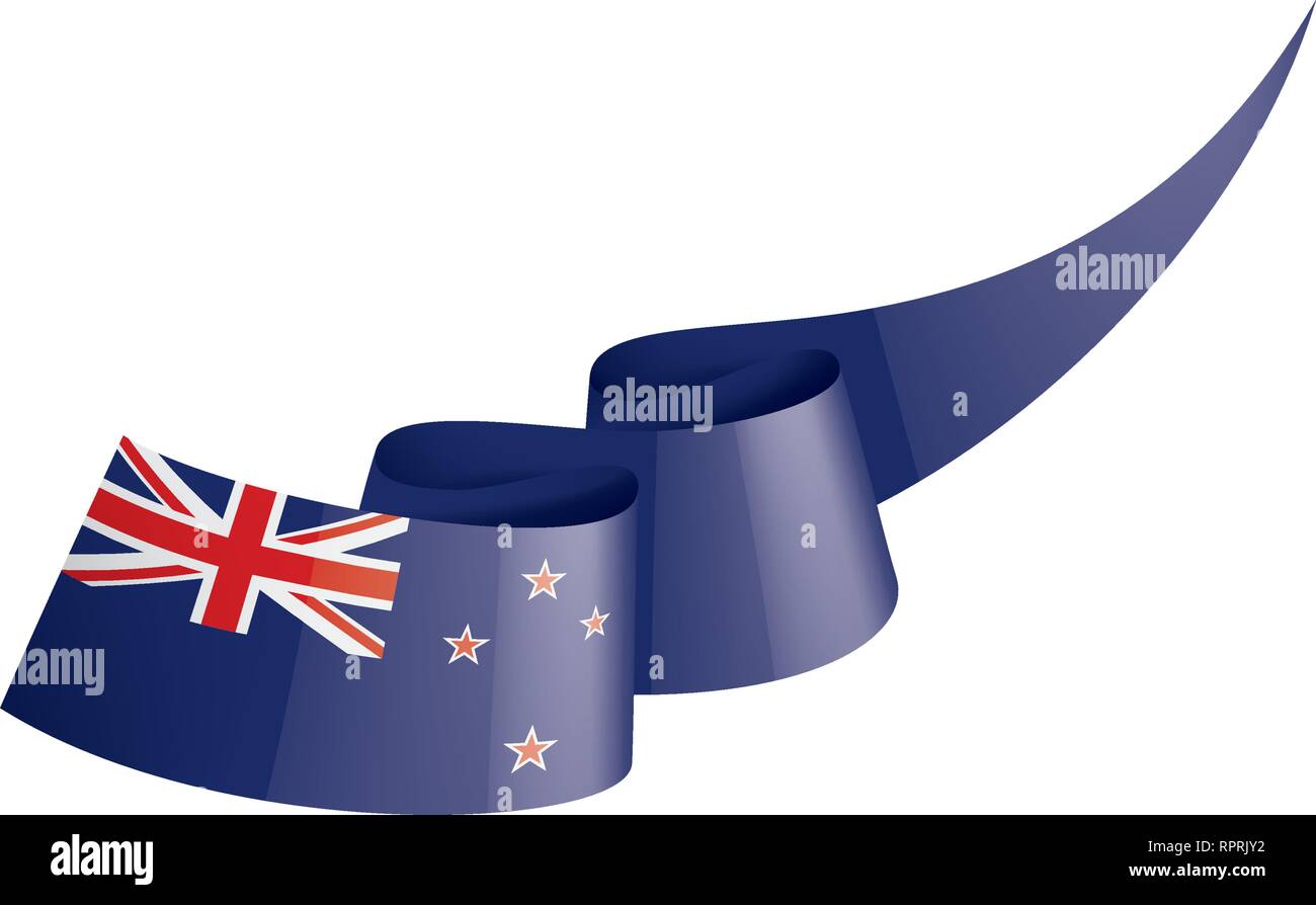 New Zealand flag, vector illustration on a white background Stock ...