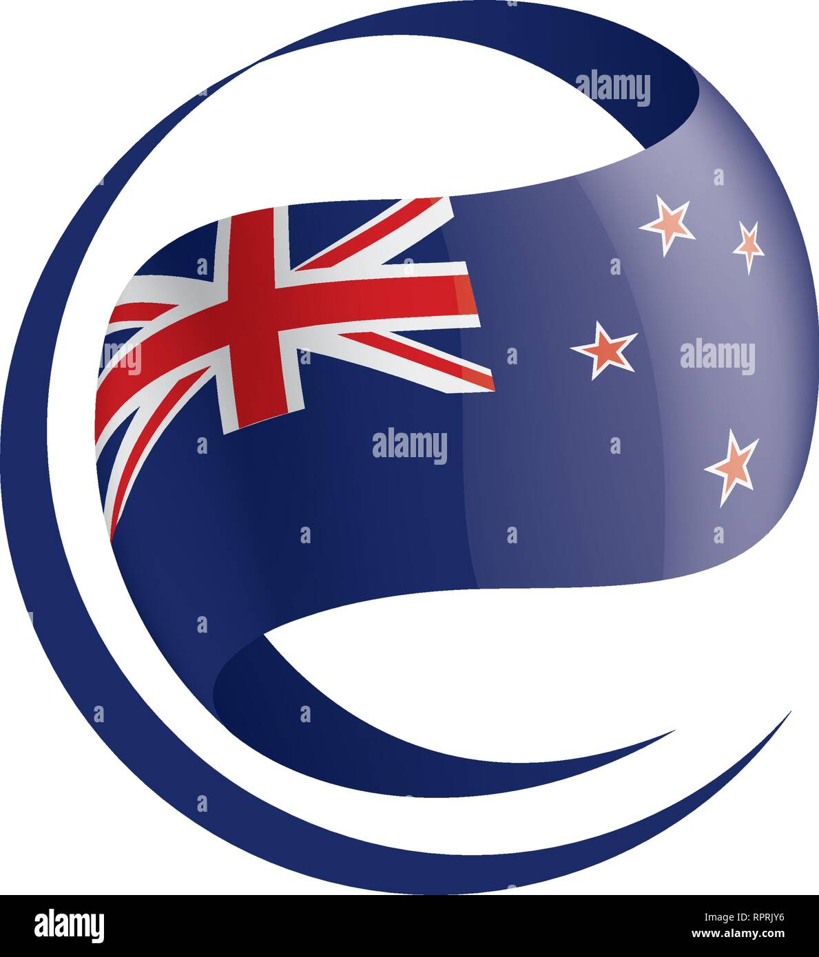 New Zealand flag, vector illustration on a white background Stock ...