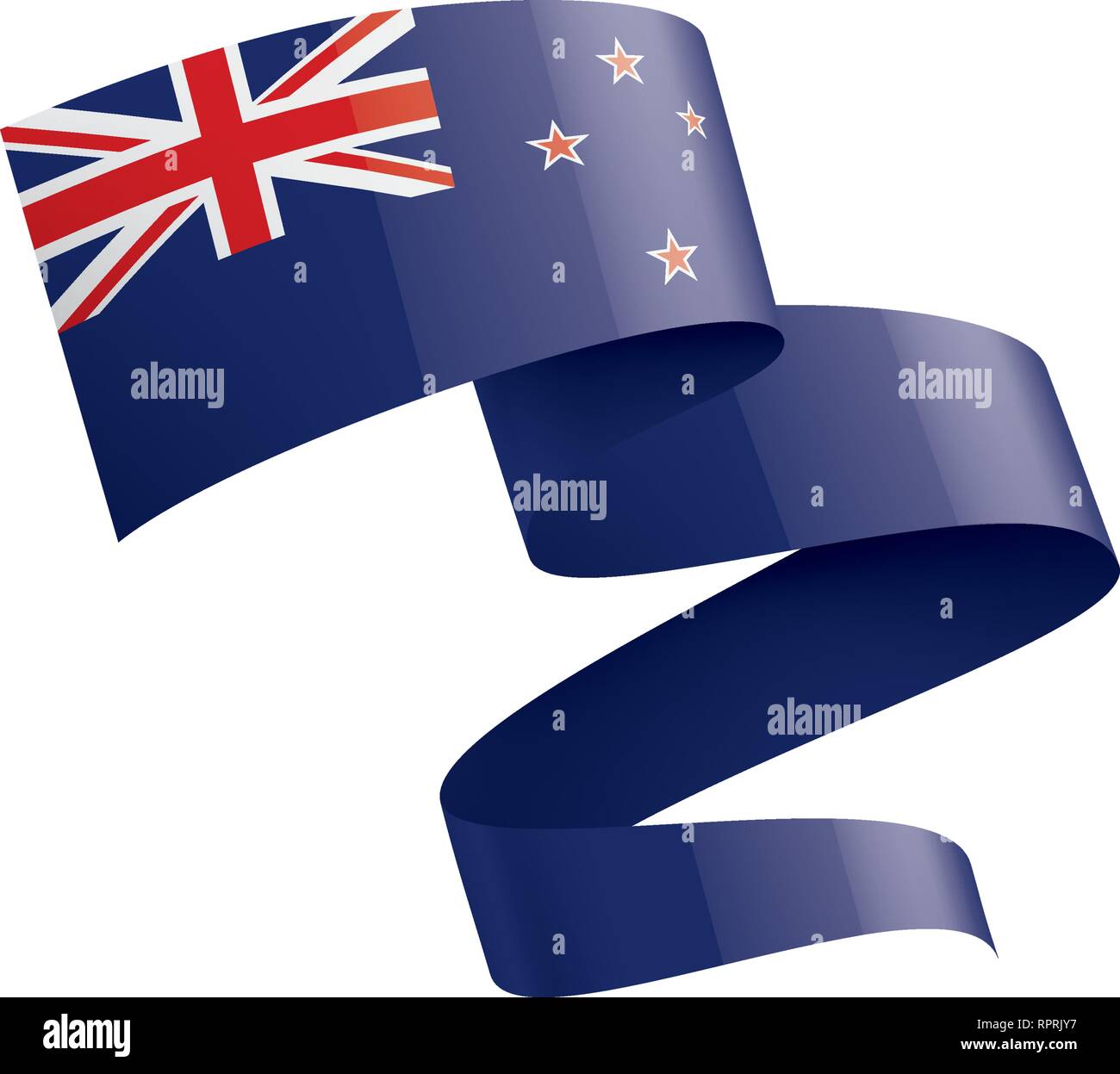 New Zealand flag, vector illustration on a white background Stock ...