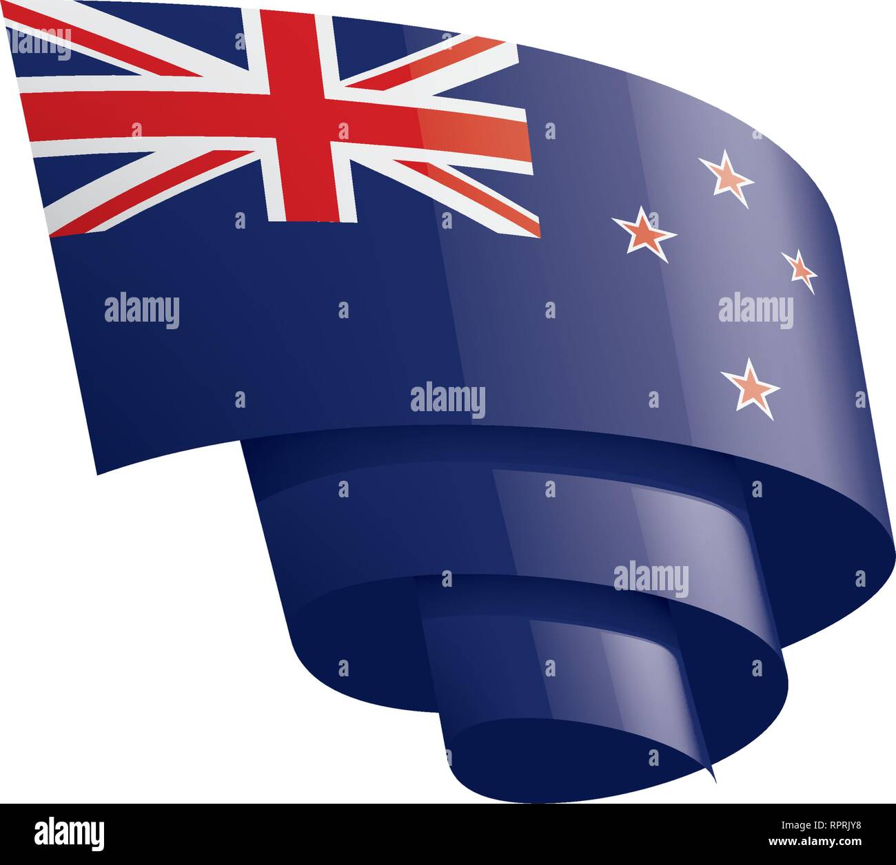 New Zealand flag, vector illustration on a white background Stock ...