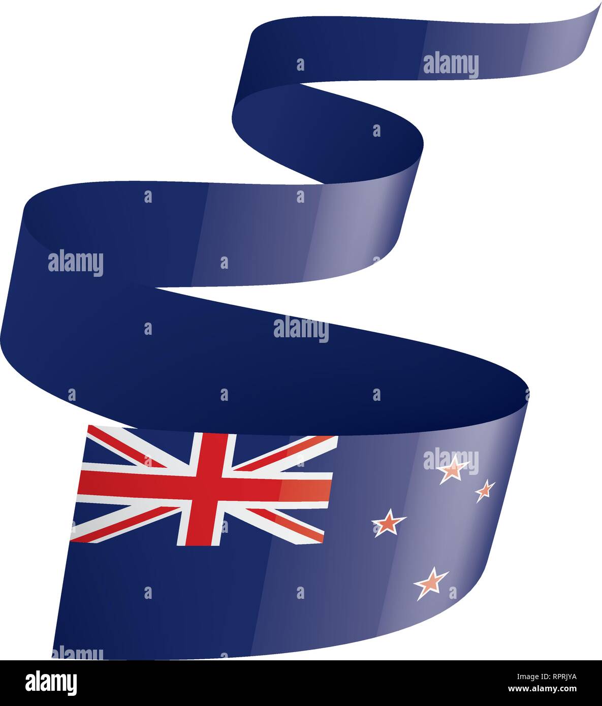 New Zealand flag, vector illustration on a white background Stock ...
