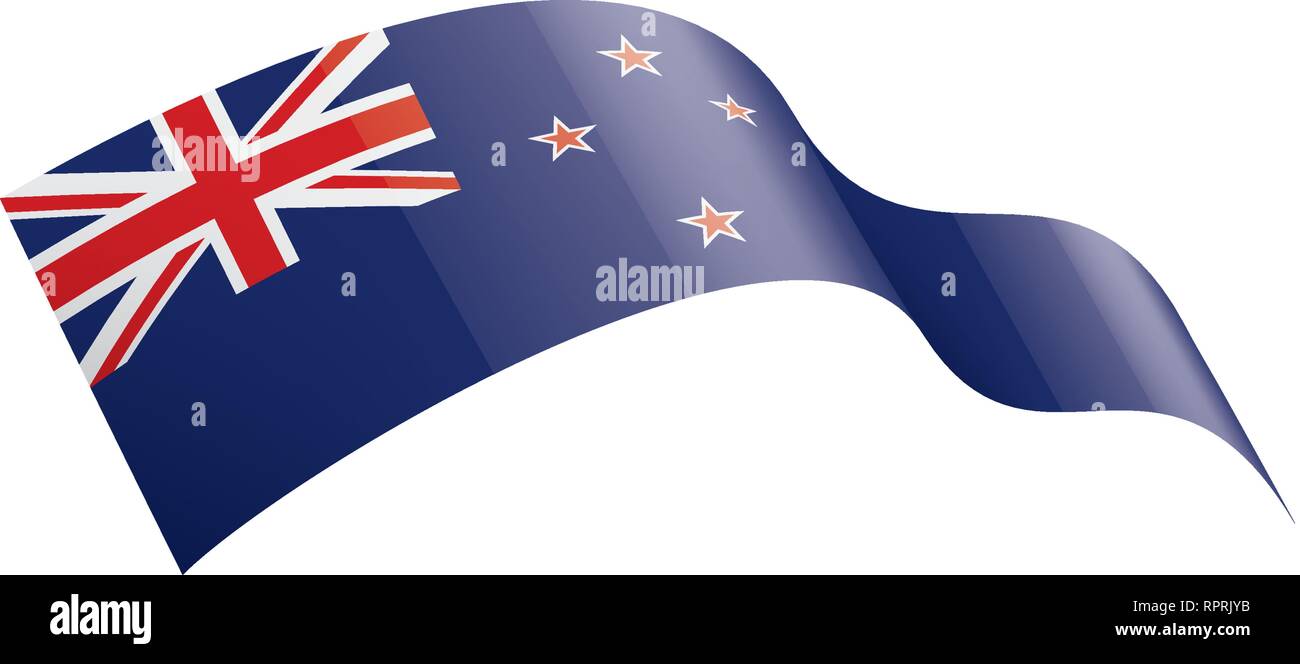 New Zealand flag, vector illustration on a white background Stock ...