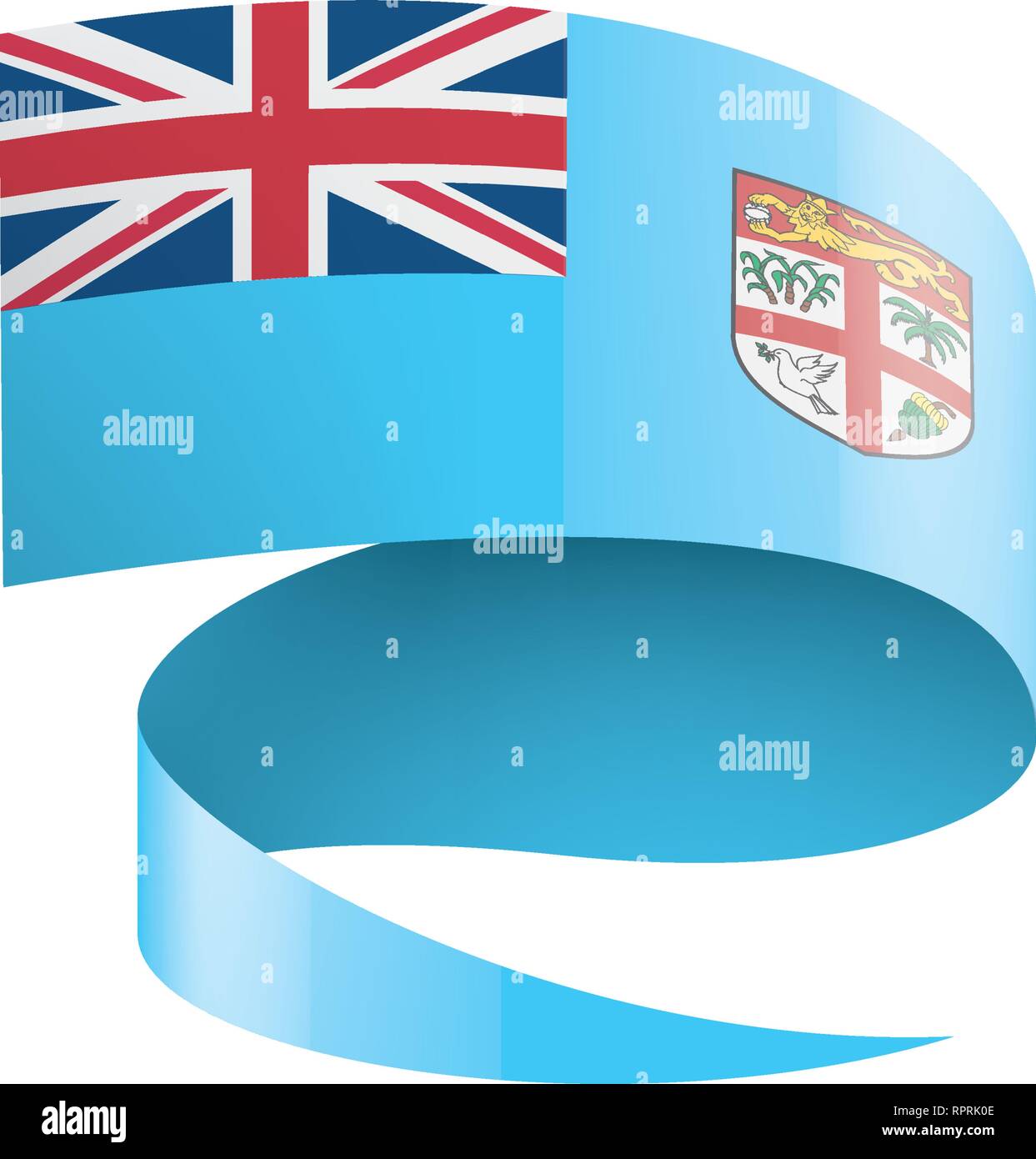 Fiji flag, vector illustration on a white background Stock Vector Image ...