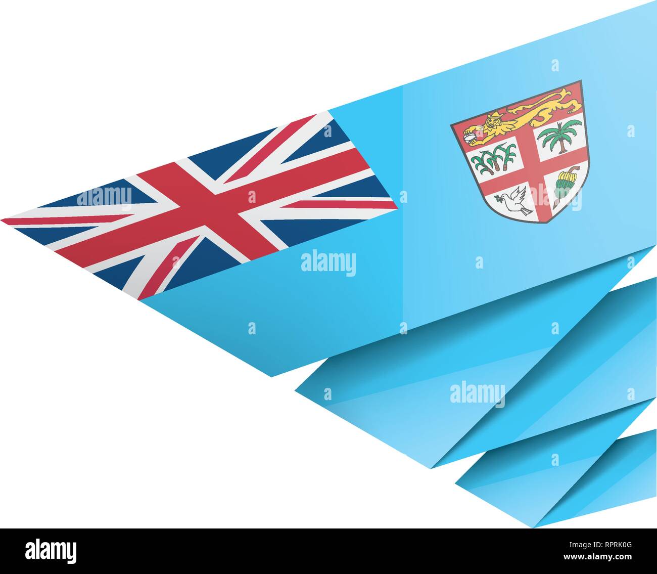 Fiji flag, vector illustration on a white background Stock Vector Image ...