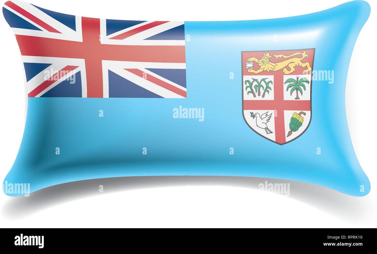 Fiji flag, vector illustration on a white background Stock Vector Image ...