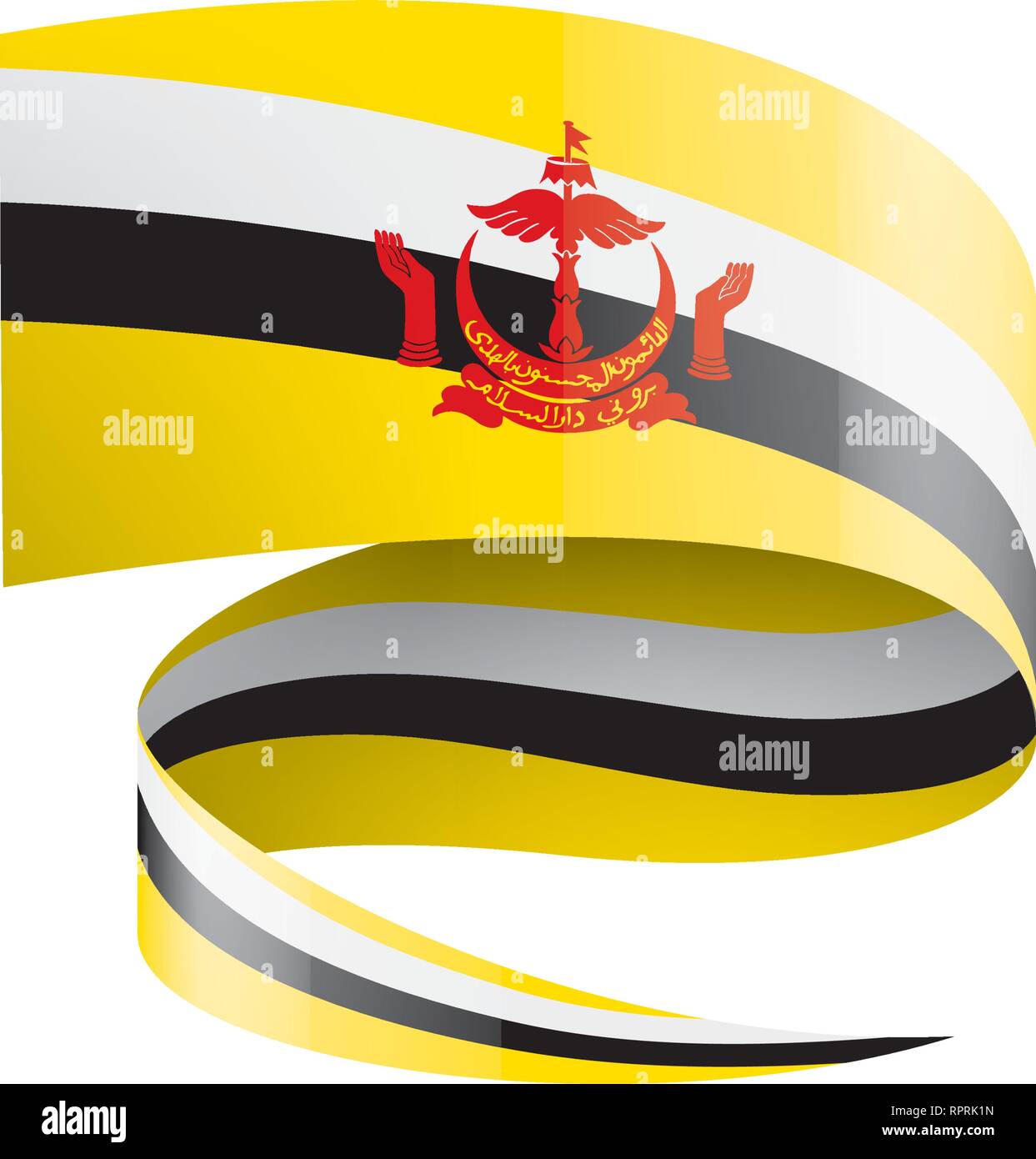 Brunei flag, vector illustration on a white background Stock Vector ...