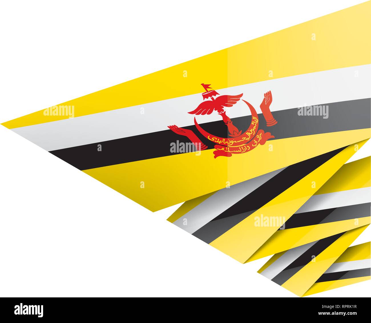 Brunei flag, vector illustration on a white background Stock Vector ...