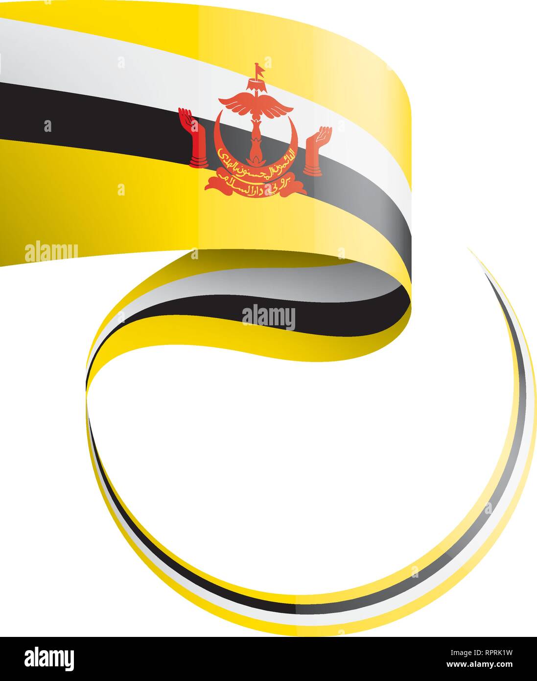 Brunei flag, vector illustration on a white background Stock Vector ...