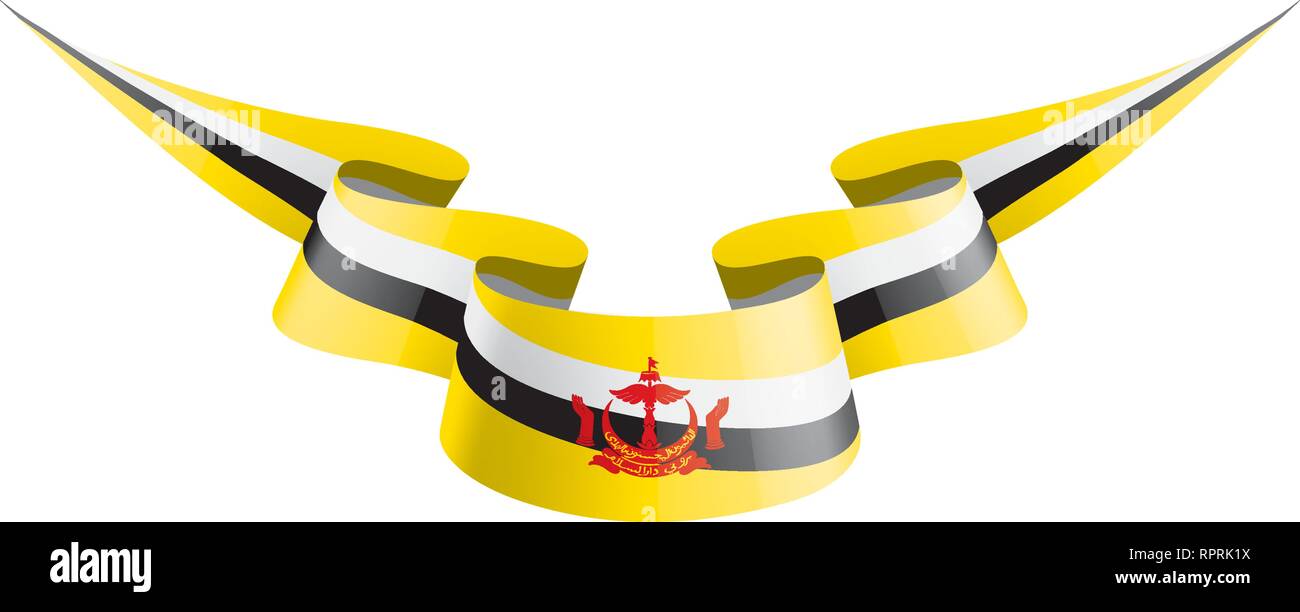 Brunei flag, vector illustration on a white background Stock Vector ...