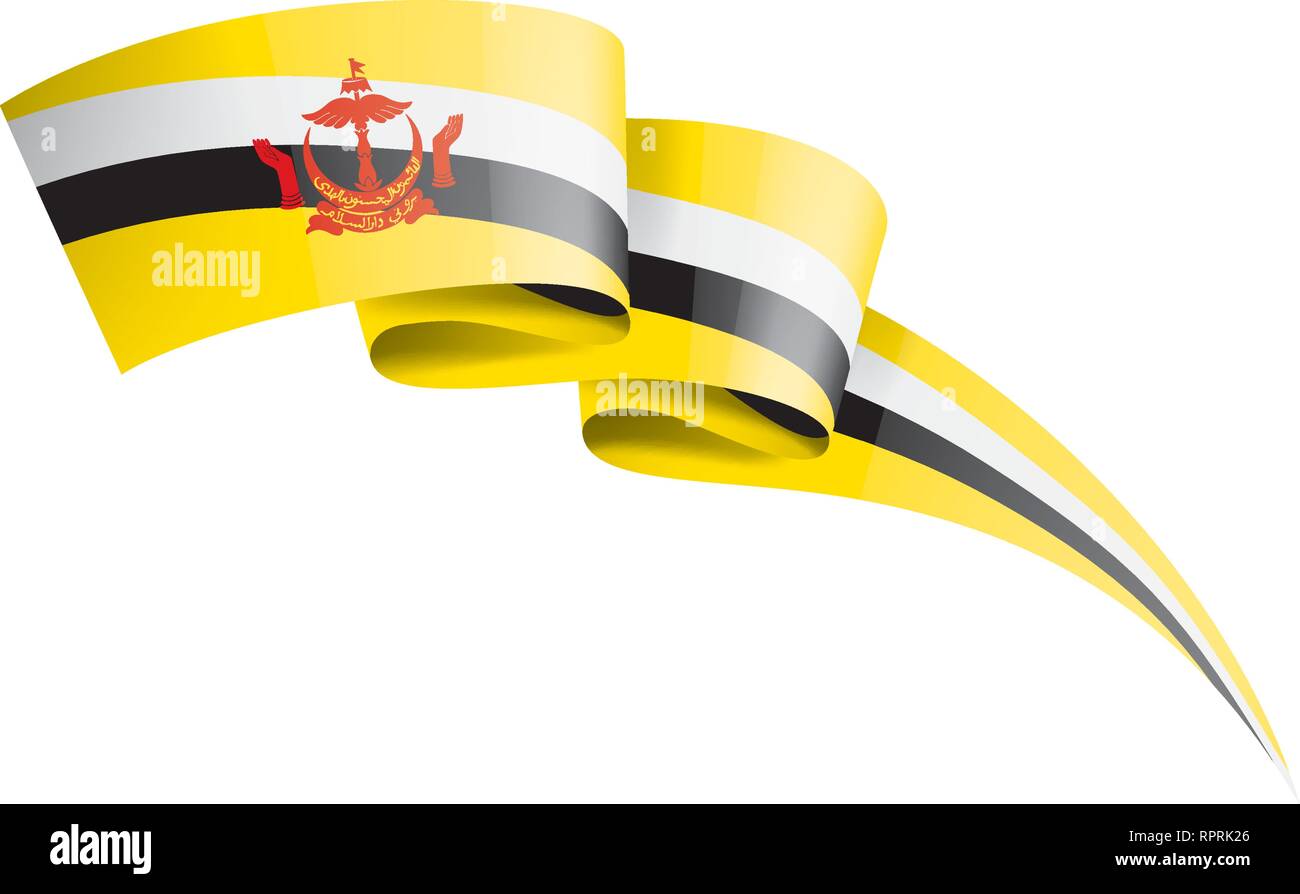 Brunei flag, vector illustration on a white background Stock Vector ...