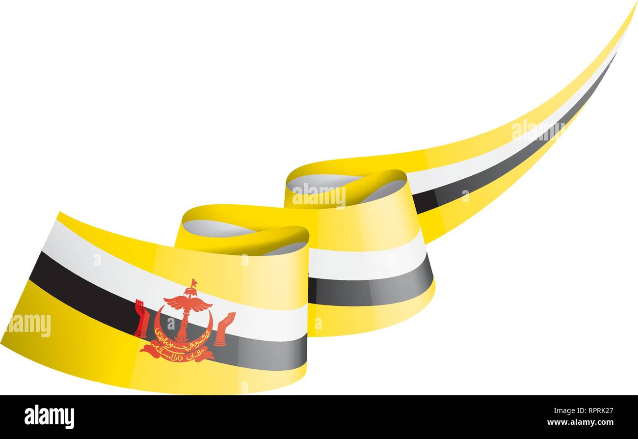Brunei flag, vector illustration on a white background Stock Vector ...