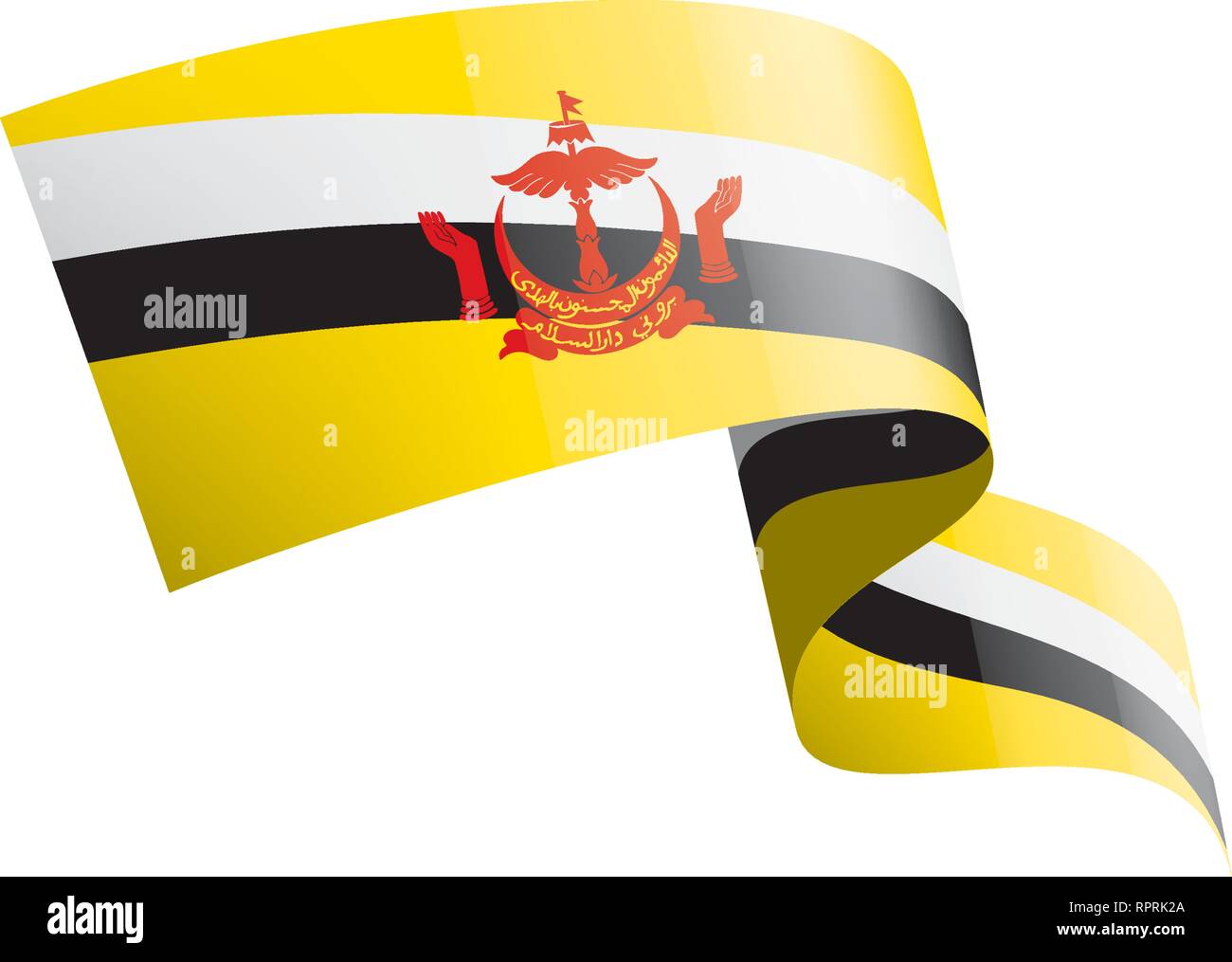 Brunei flag, vector illustration on a white background Stock Vector ...