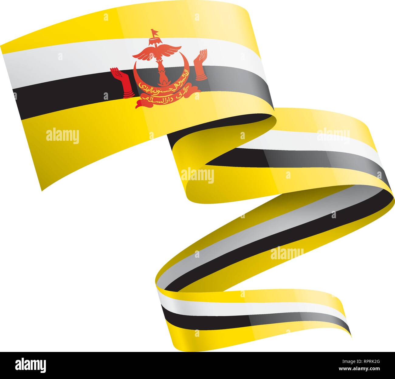 Brunei flag, vector illustration on a white background Stock Vector ...