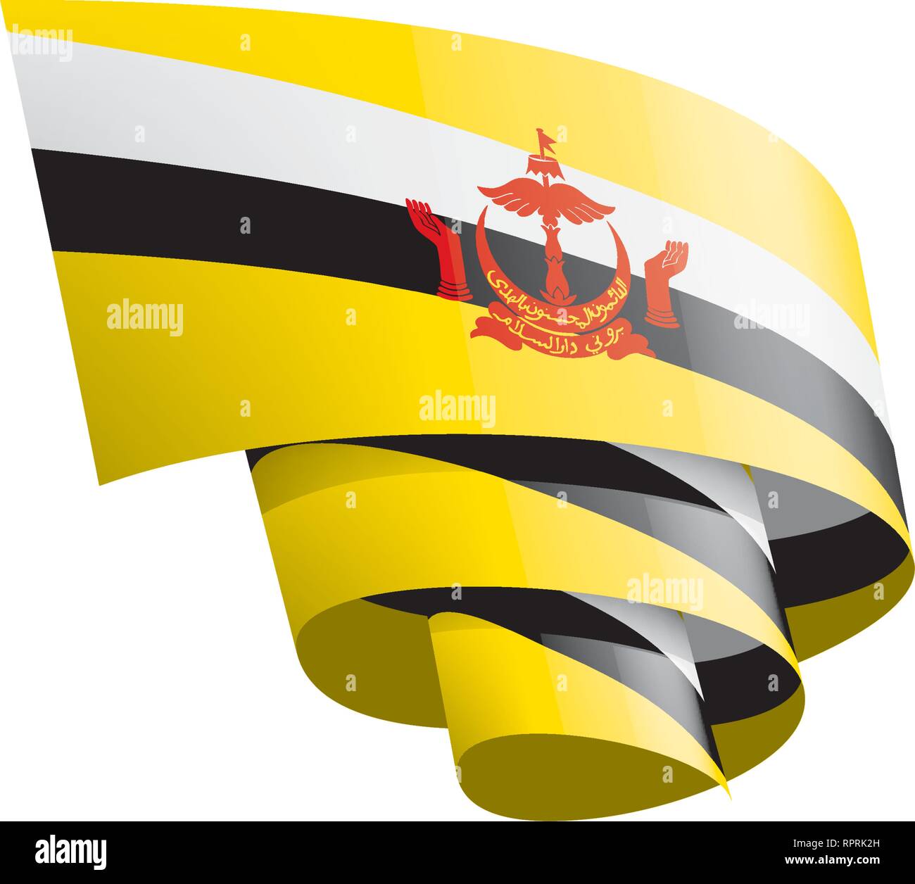 Brunei flag, vector illustration on a white background Stock Vector ...
