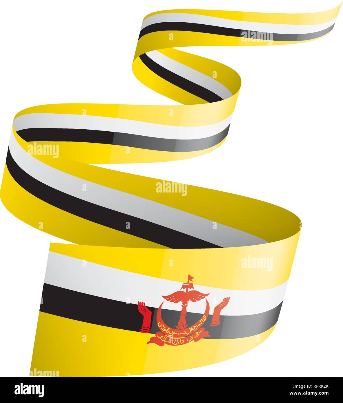 Brunei flag, vector illustration on a white background Stock Vector ...
