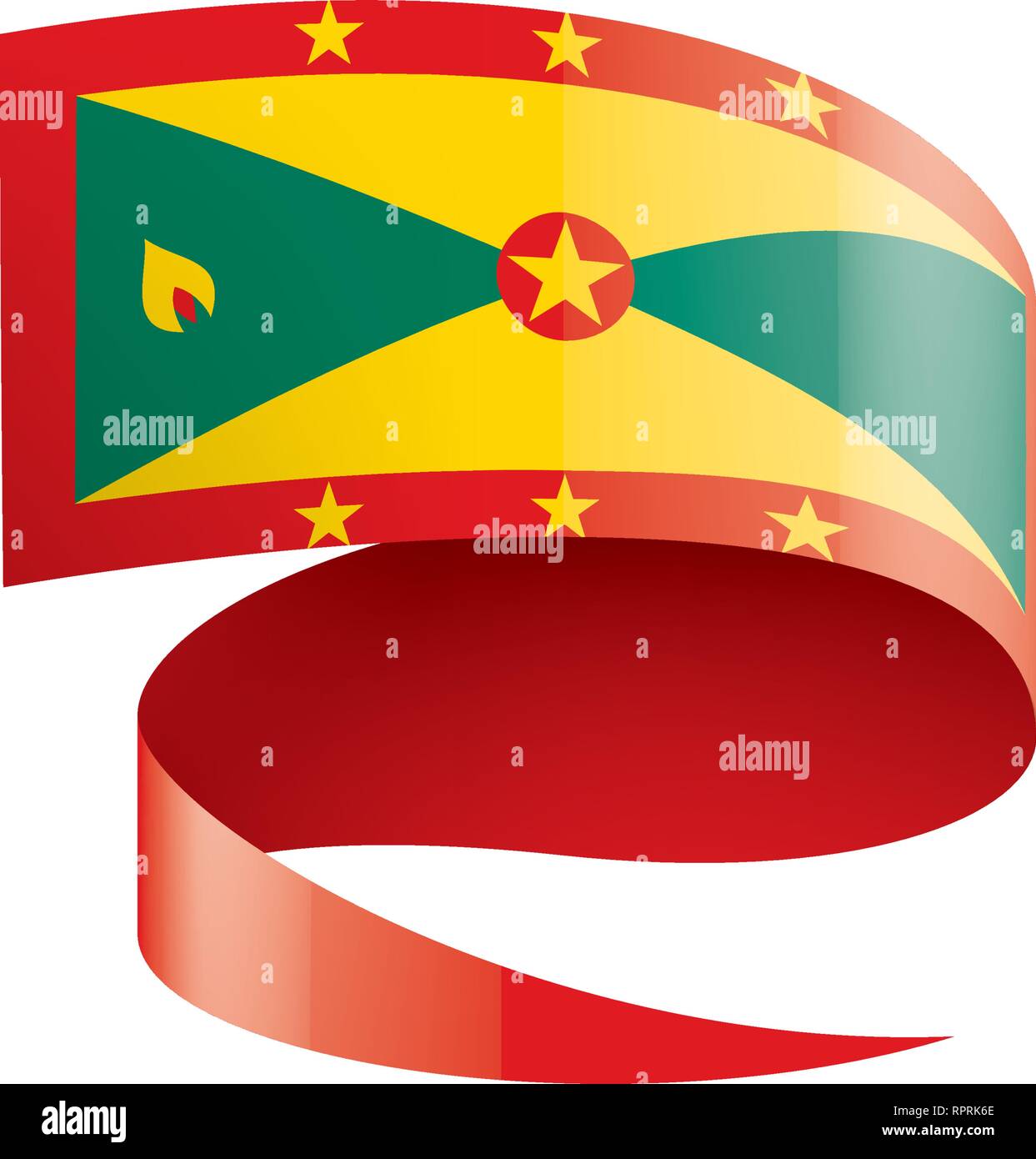 Grenada flag, vector illustration on a white background Stock Vector ...