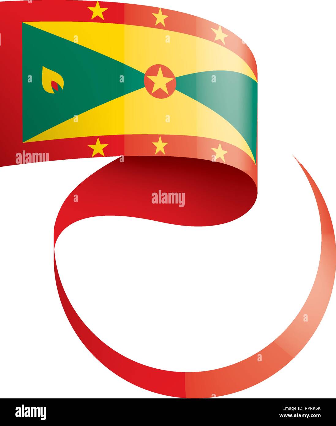 Grenada flag, vector illustration on a white background Stock Vector ...