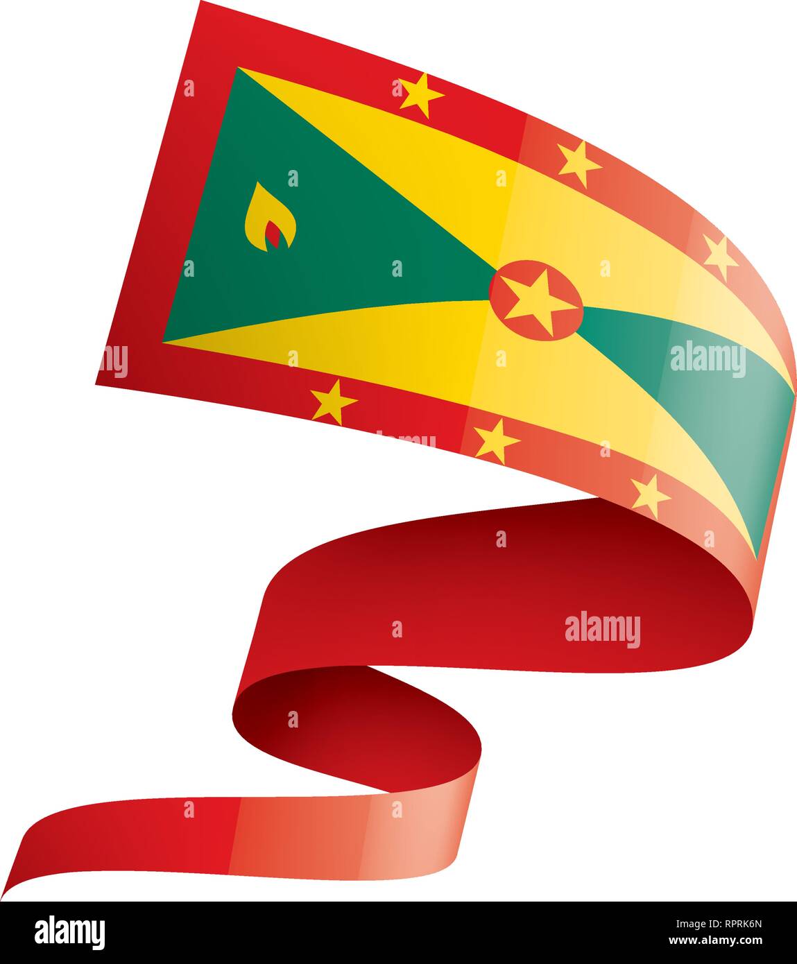 Grenada flag, vector illustration on a white background Stock Vector ...