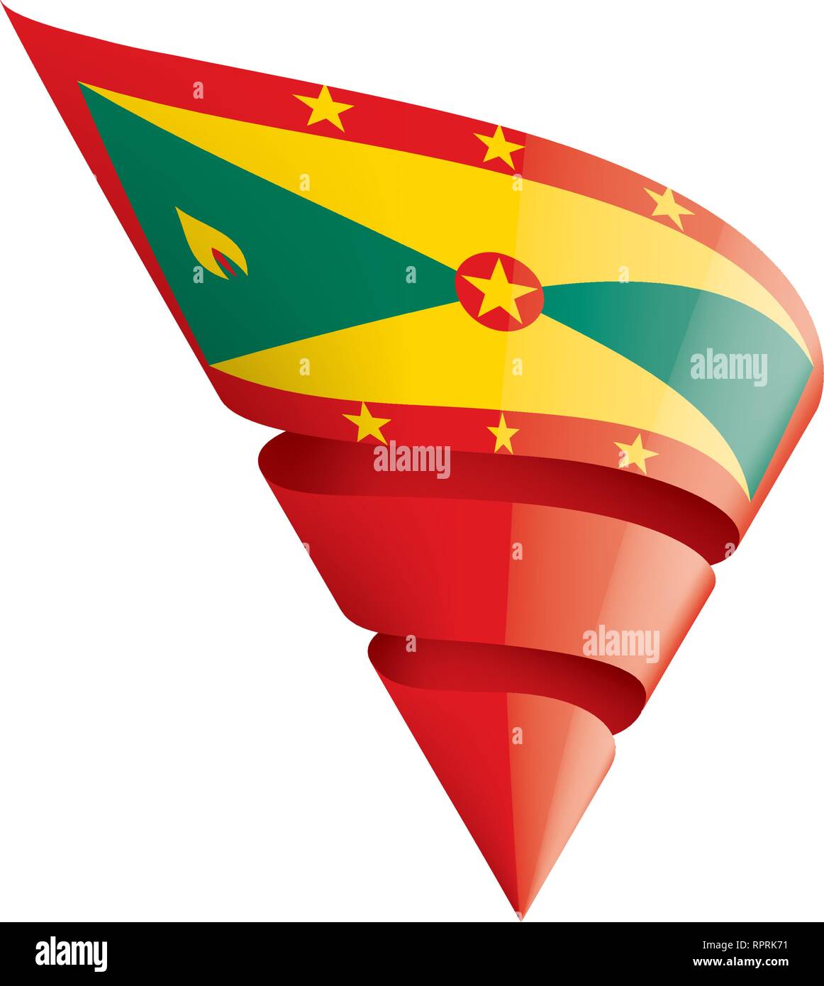 Grenada flag, vector illustration on a white background Stock Vector ...
