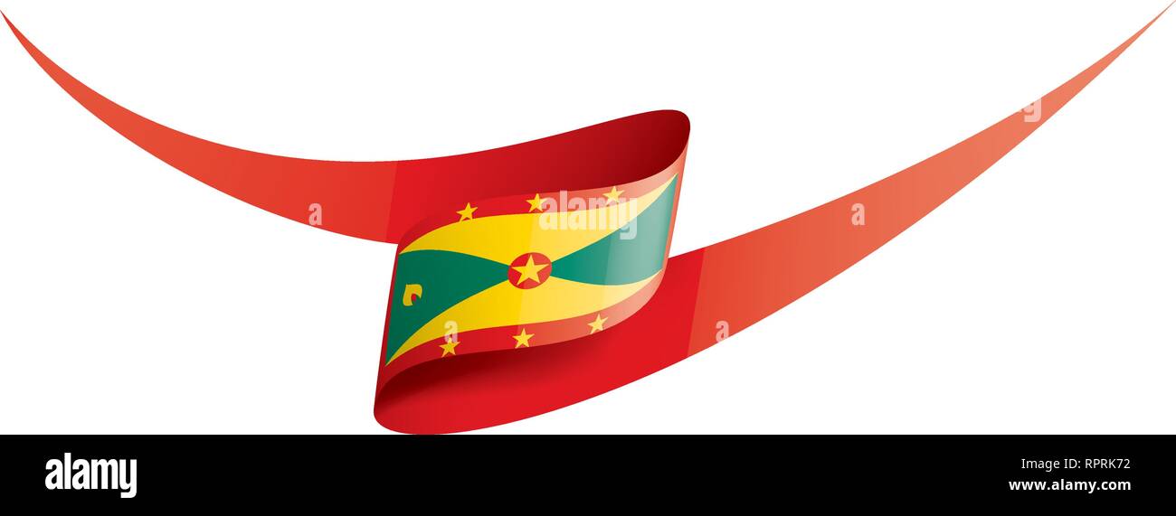 Grenada flag, vector illustration on a white background Stock Vector ...
