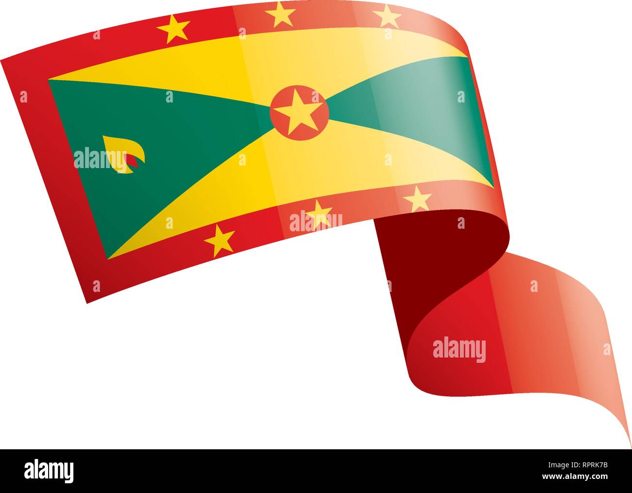 Grenada flag, vector illustration on a white background Stock Vector ...