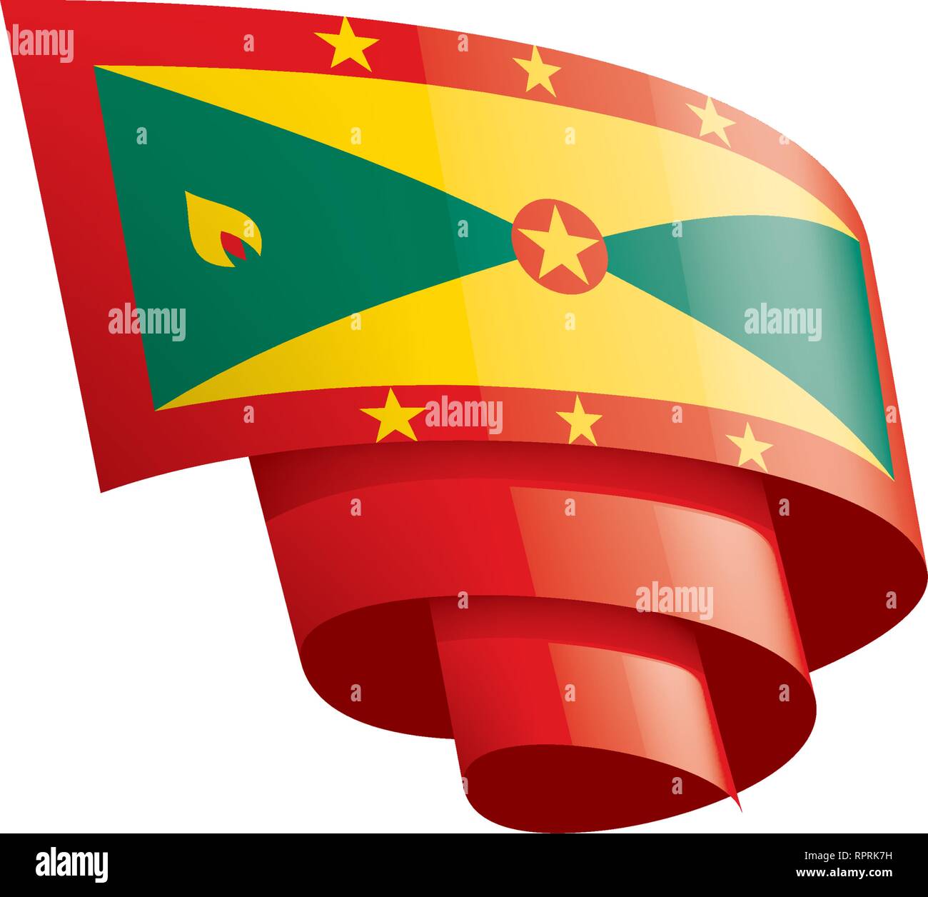 Grenada flag, vector illustration on a white background Stock Vector ...