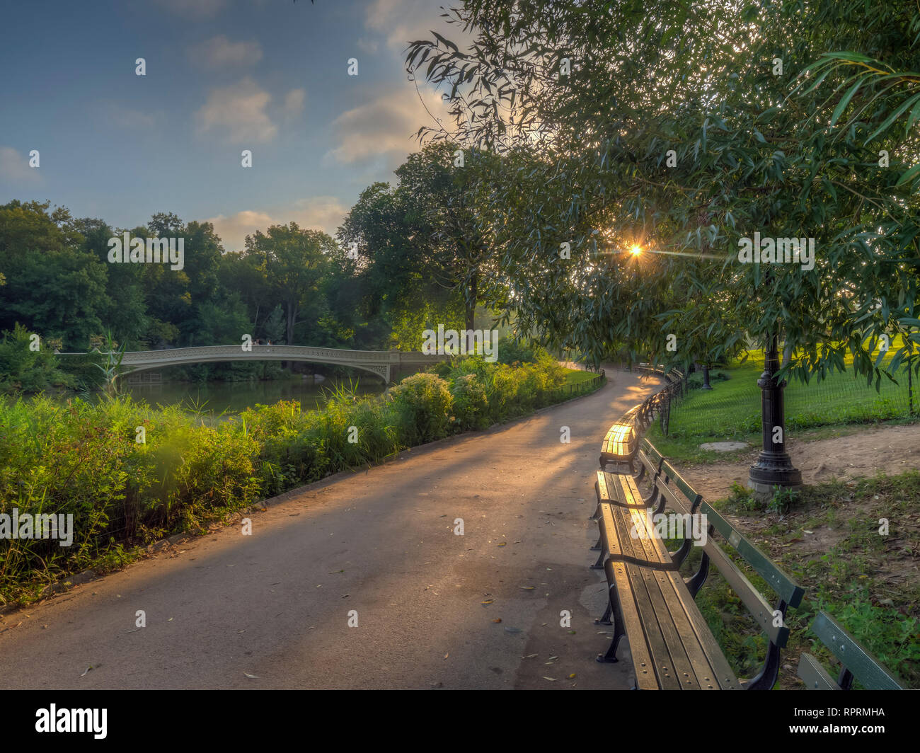 Bow Bridge in New York City, Central Park Manhattan Stock Photo - Alamy