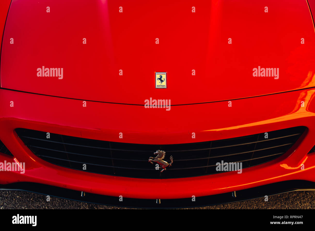 Ferrari hood hi-res stock photography and images - Alamy