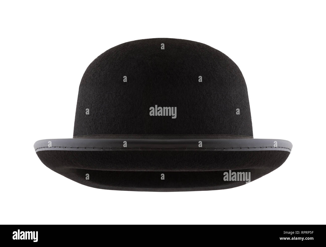 Black bowler hat isolated on white background Stock Photo - Alamy
