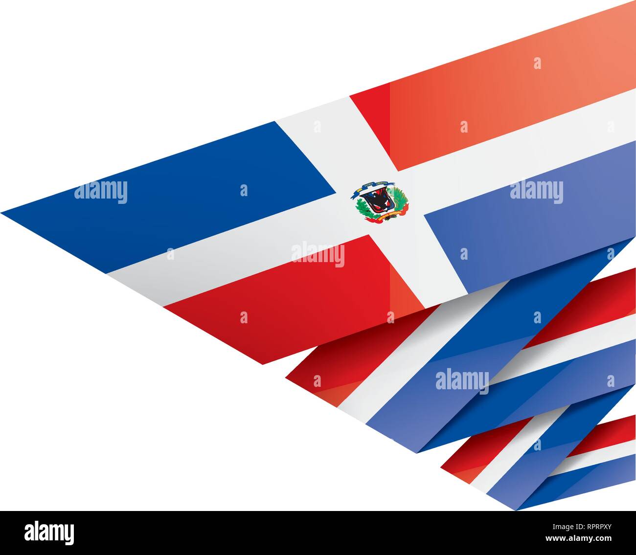 Dominicana flag, vector illustration on a white background Stock Vector ...