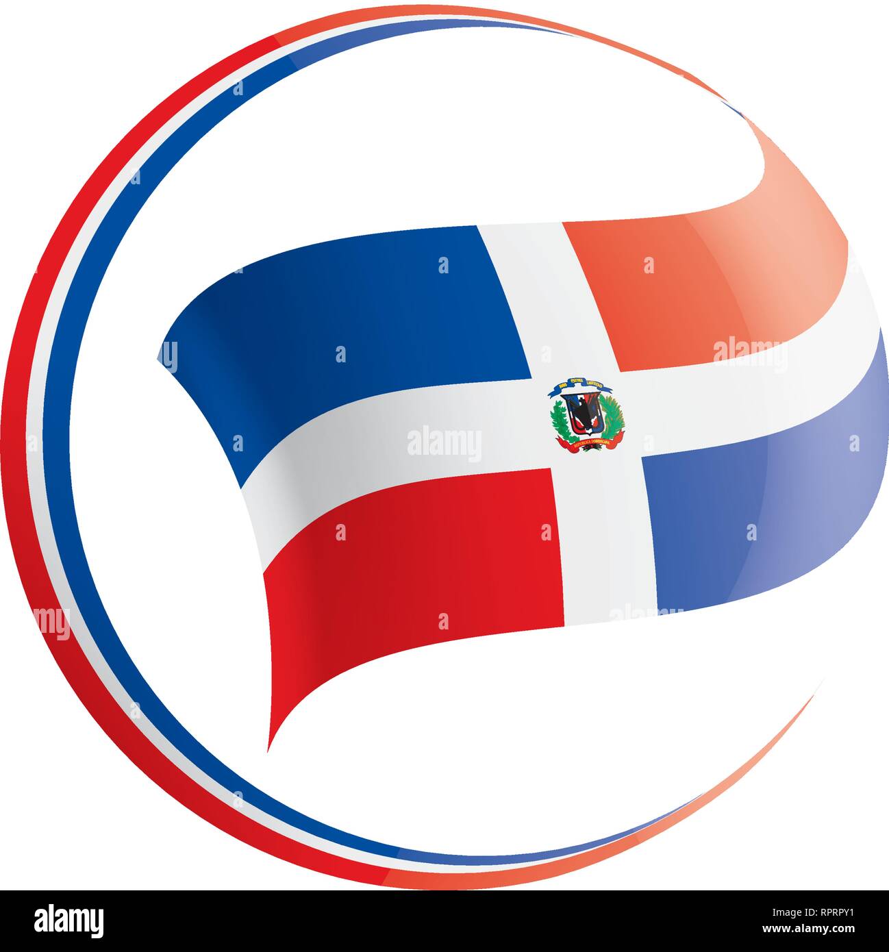 Dominicana flag, vector illustration on a white background Stock Vector ...