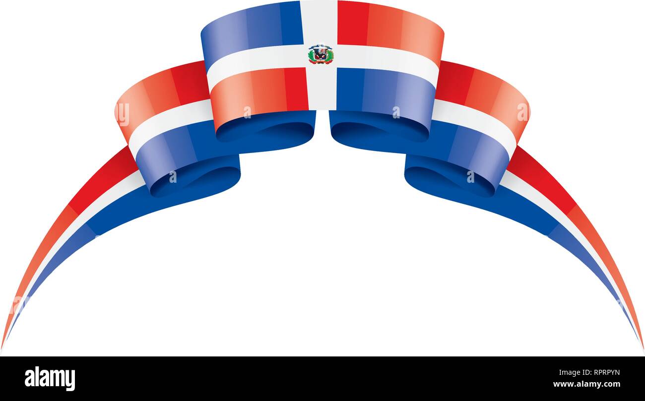 Dominicana flag, vector illustration on a white background Stock Vector ...