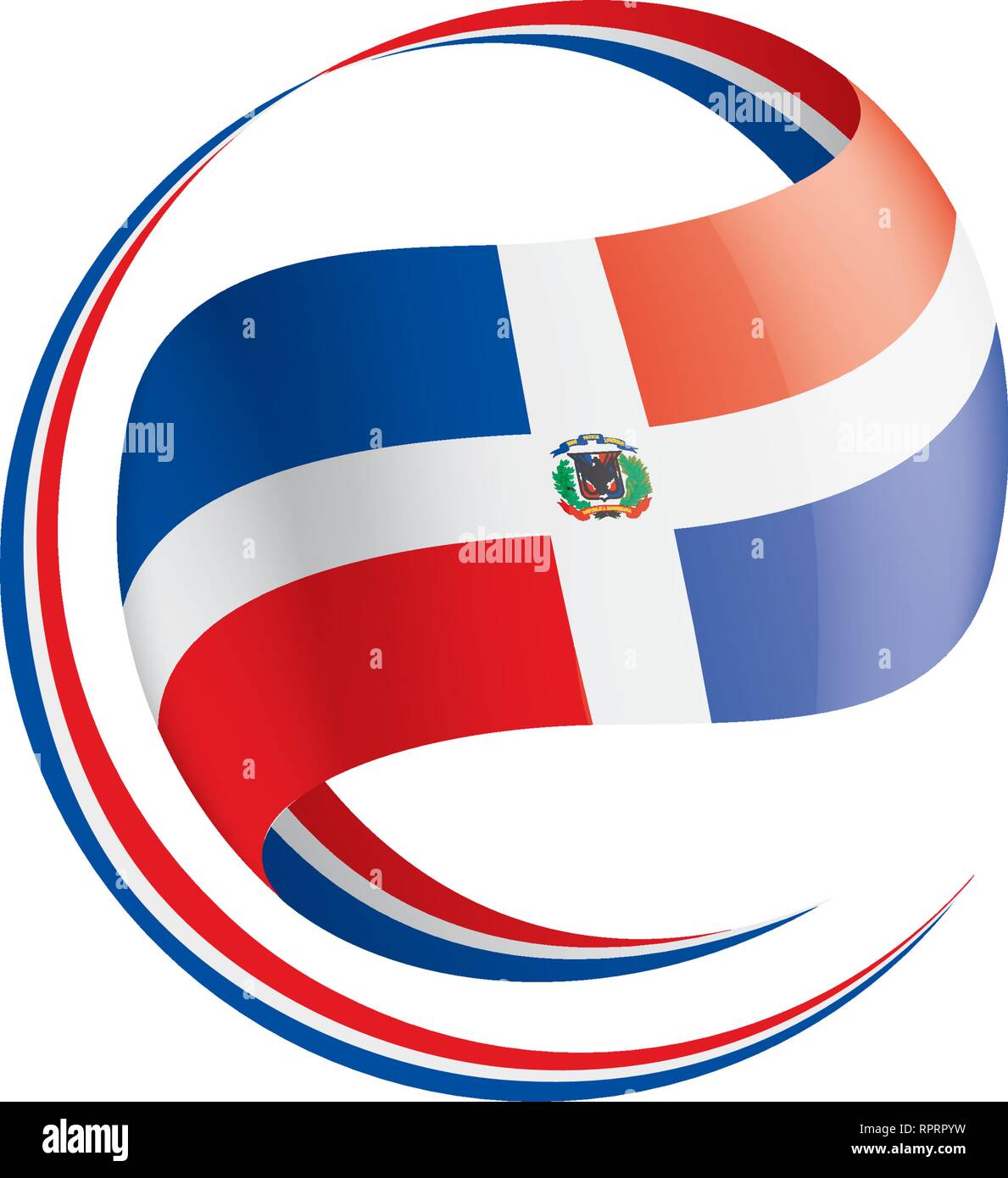Dominicana flag, vector illustration on a white background Stock Vector ...