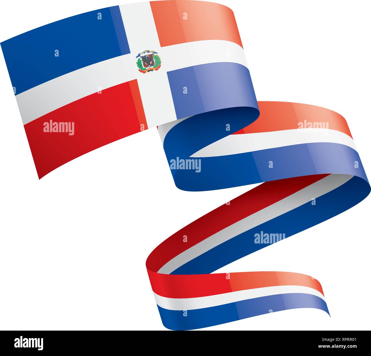 Dominicana flag, vector illustration on a white background Stock Vector ...