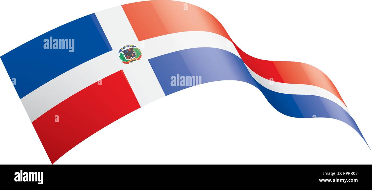 Dominicana flag, vector illustration on a white background Stock Vector ...