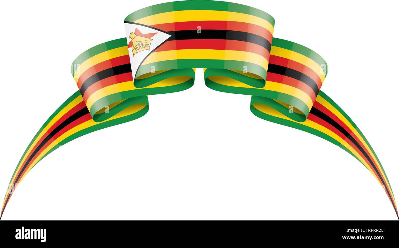 Zimbabwe flag, vector illustration on a white background Stock Vector ...