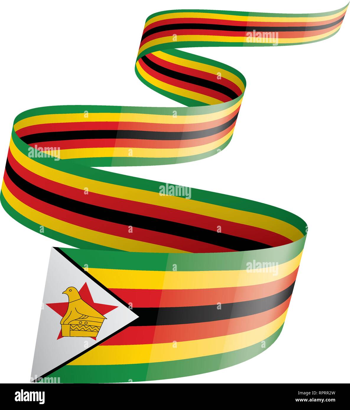 Zimbabwe flag, vector illustration on a white background Stock Vector ...