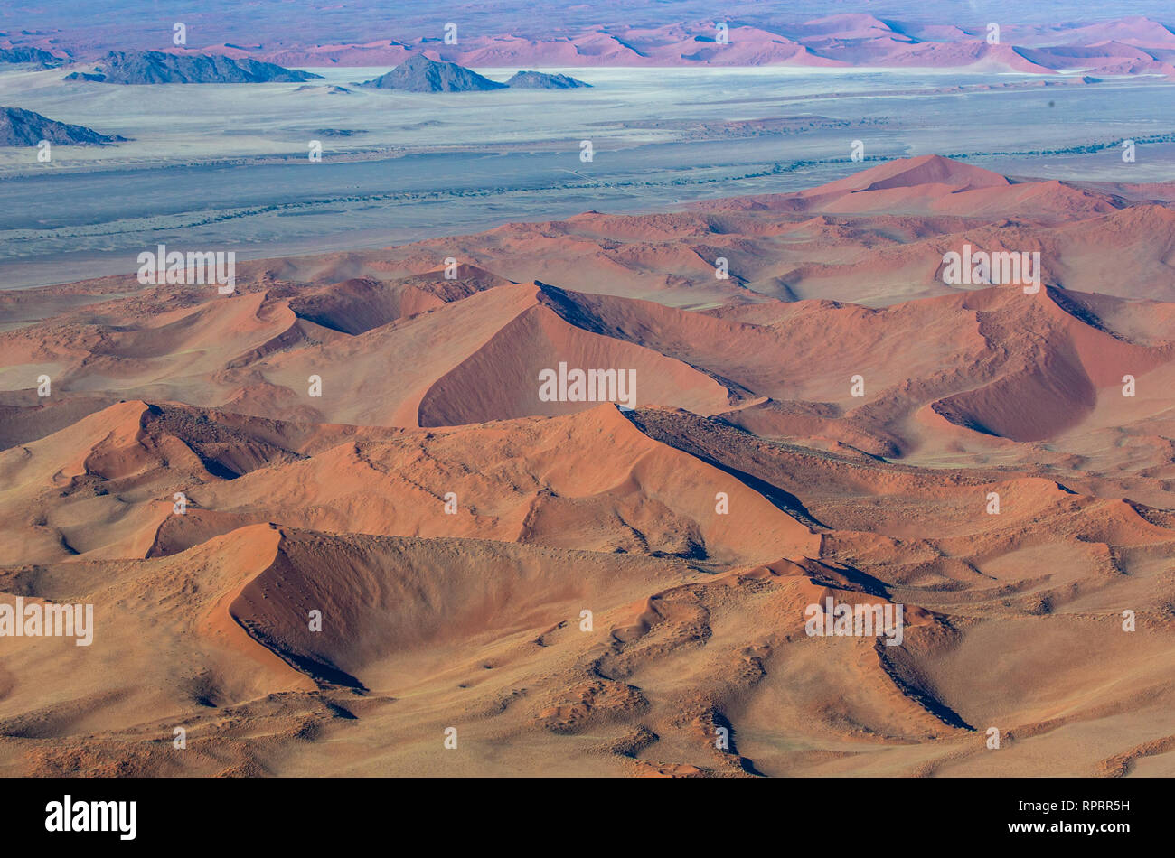 Aerial view dunes of Sossusvlei. Namib-Naukluft National Park. Africa. Landscapes of Namibia ...