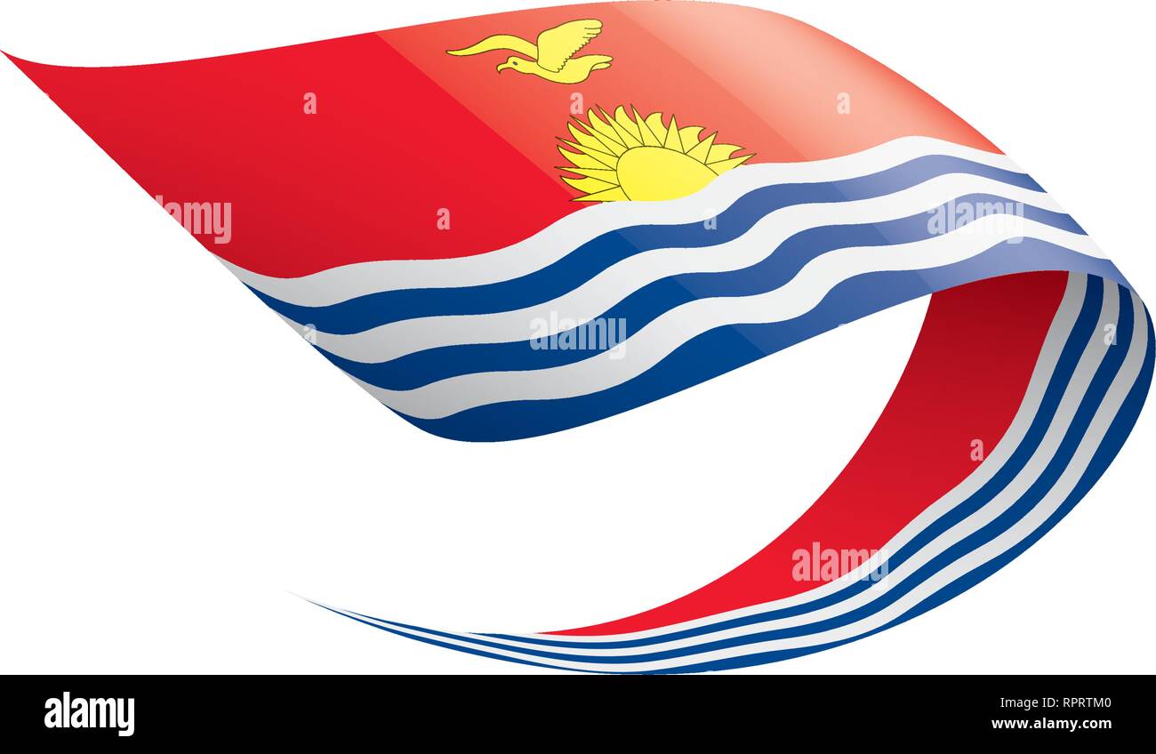Kiribati flag, vector illustration on a white background Stock Vector ...