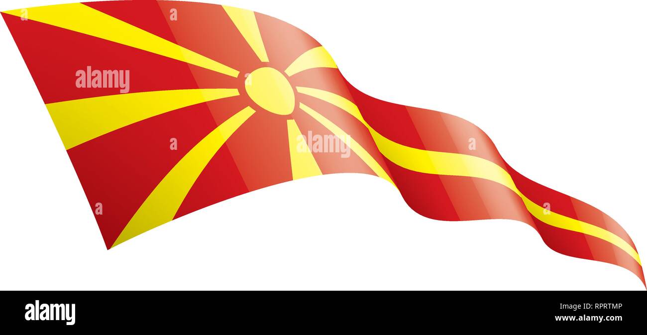 Macedonia flag, vector illustration on a white background Stock Vector ...