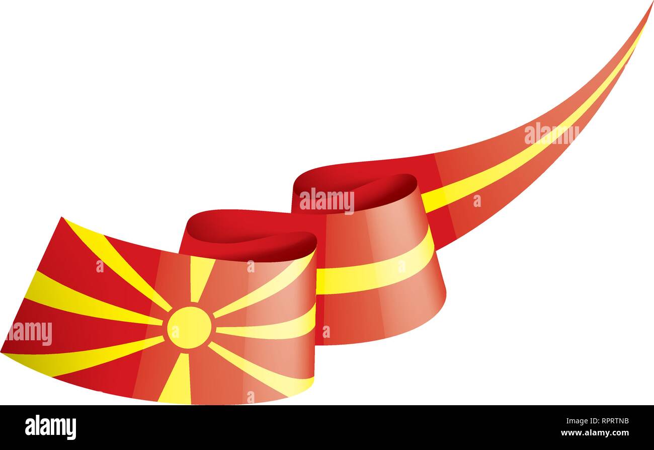 Macedonia flag, vector illustration on a white background Stock Vector ...