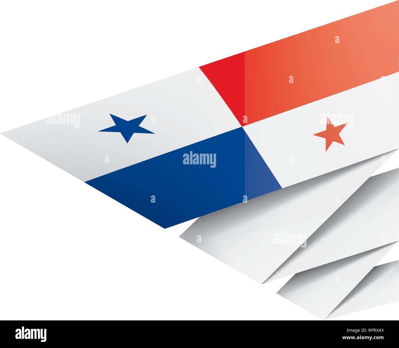 Panama flag, vector illustration on a white background Stock Vector ...