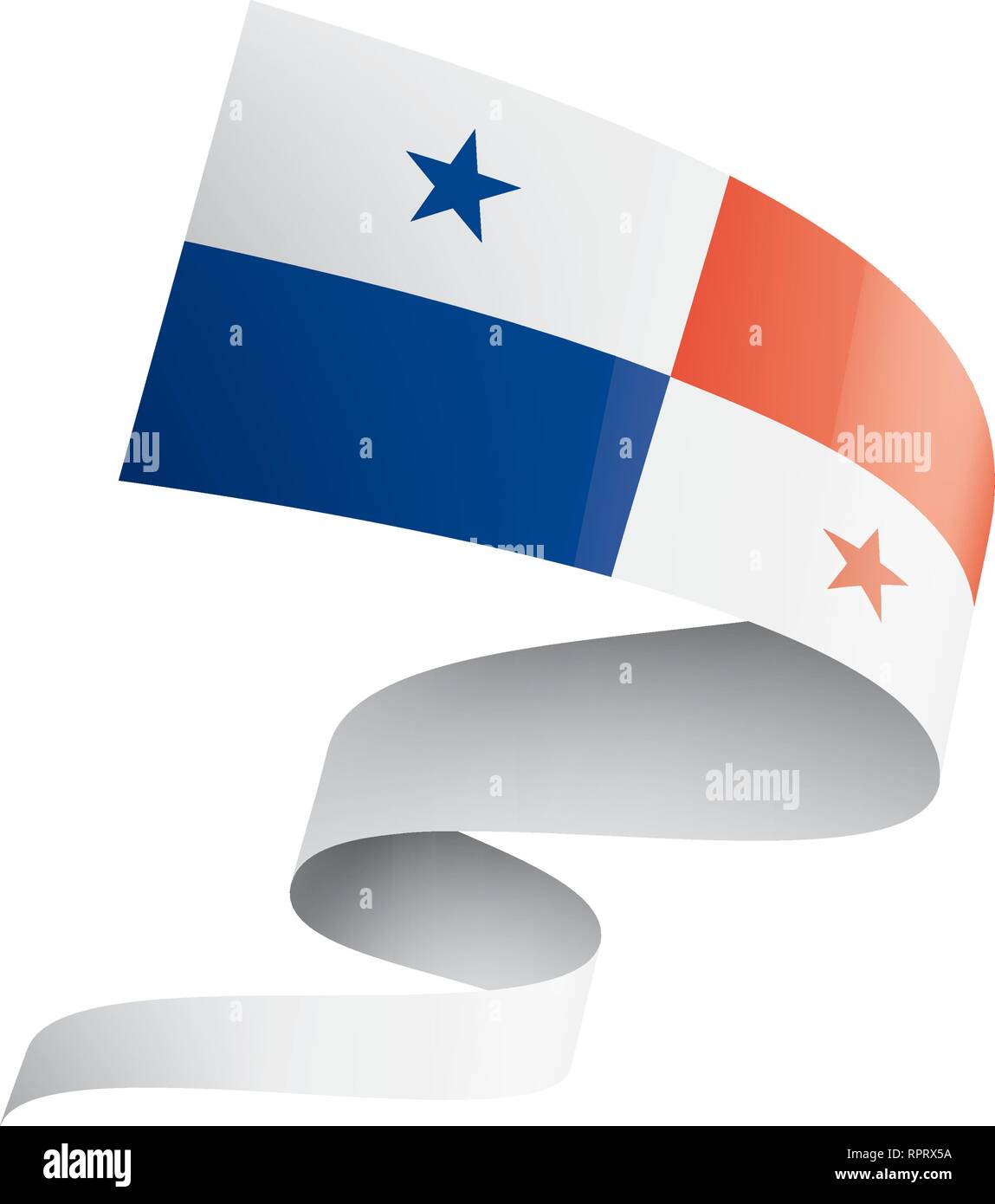 Panama flag, vector illustration on a white background Stock Vector ...