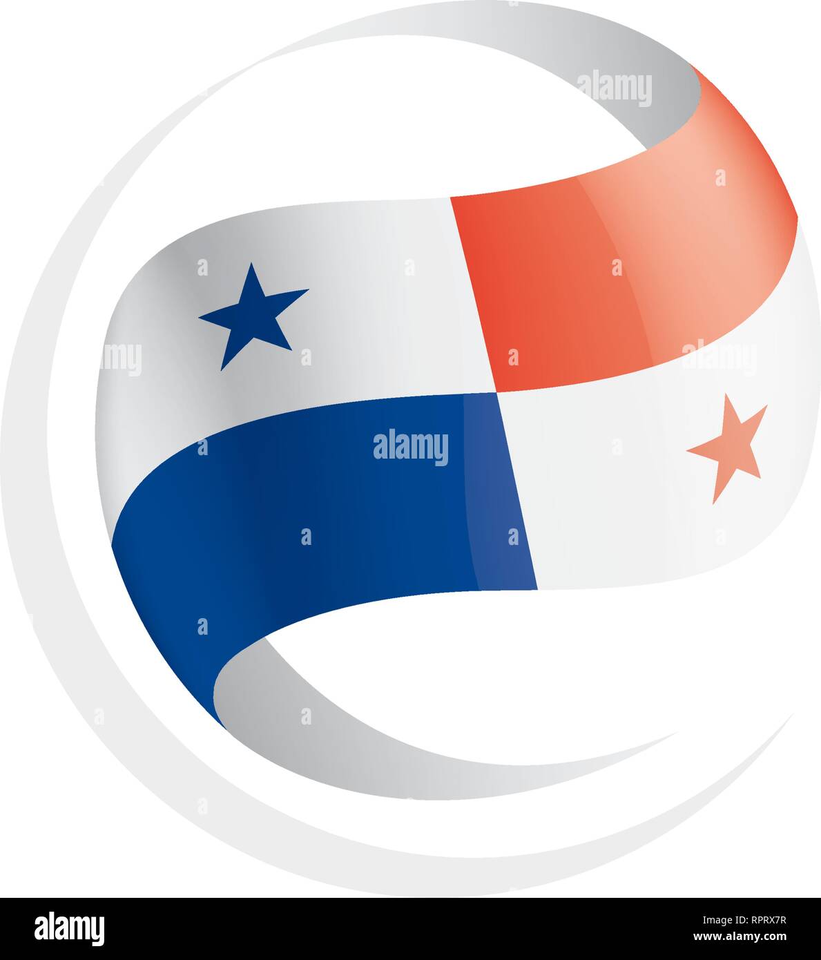 Panama flag, vector illustration on a white background Stock Vector ...