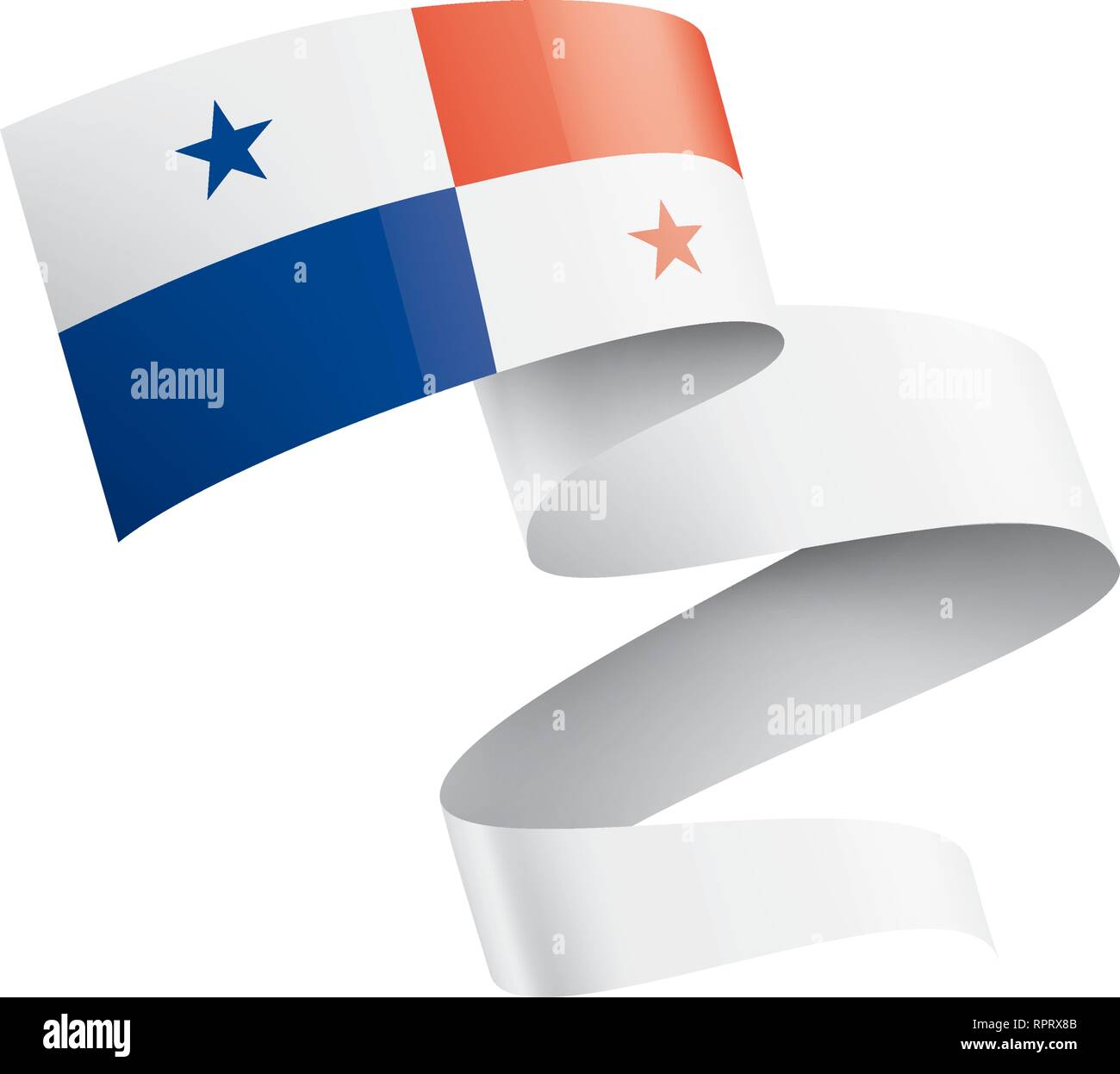 Panama flag, vector illustration on a white background Stock Vector ...