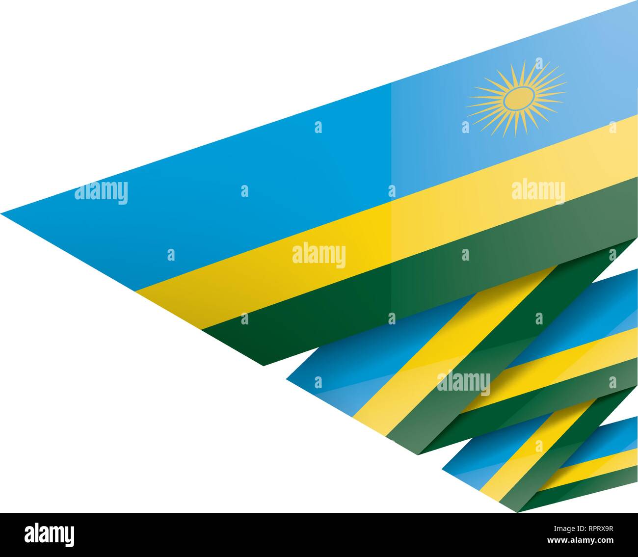 Rwanda flag, vector illustration on a white background Stock Vector ...