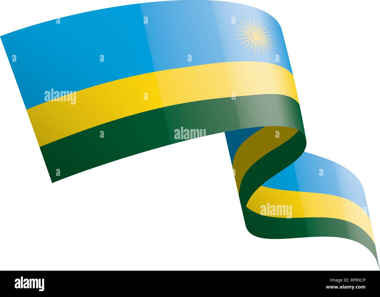 Rwanda flag, vector illustration on a white background Stock Vector ...
