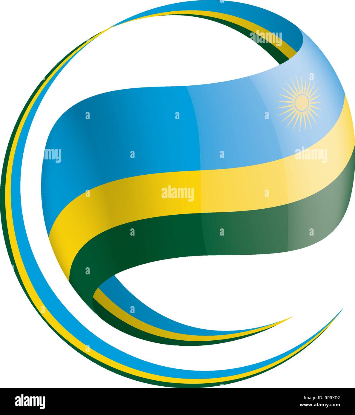 Rwanda flag, vector illustration on a white background Stock Vector ...