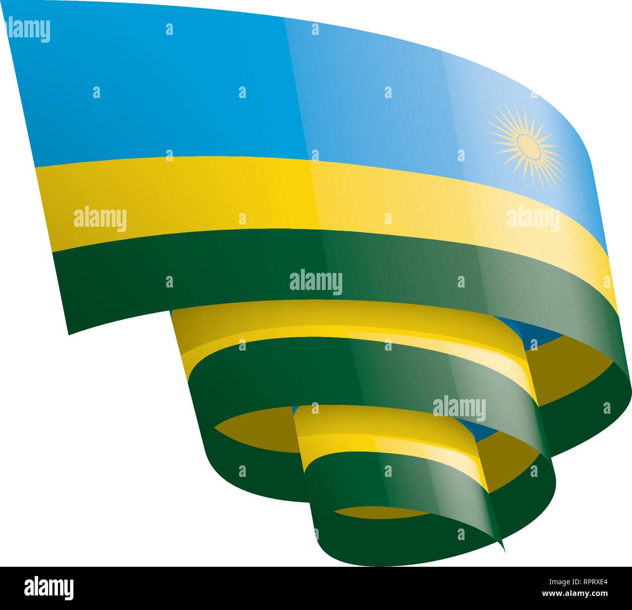 Rwanda flag, vector illustration on a white background Stock Vector ...